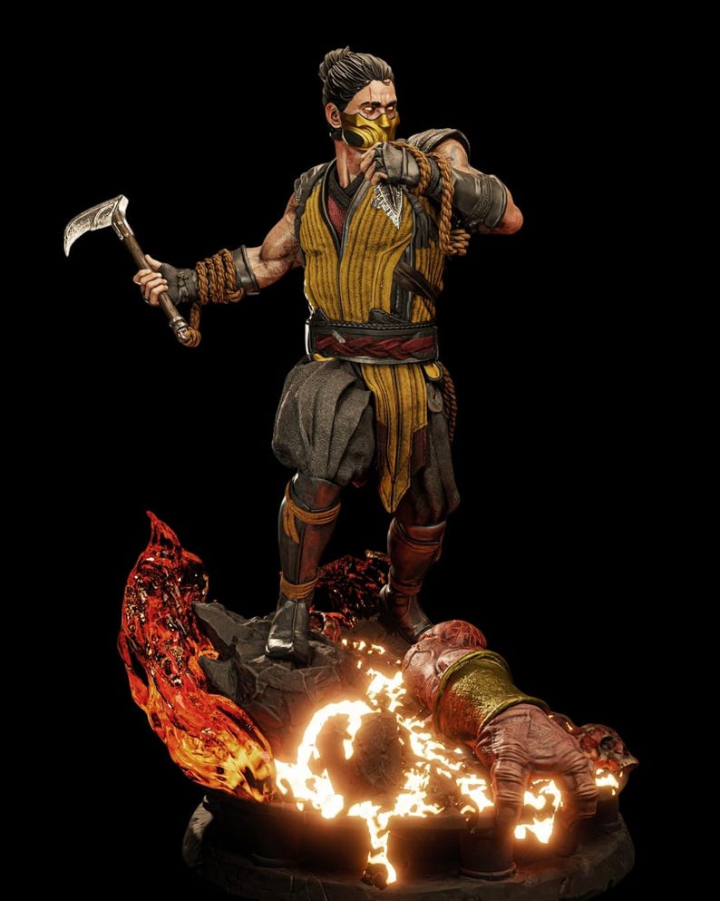 Scorpion/mortal Combat/sculpture/3d Resin Model/collectible Figure - Etsy