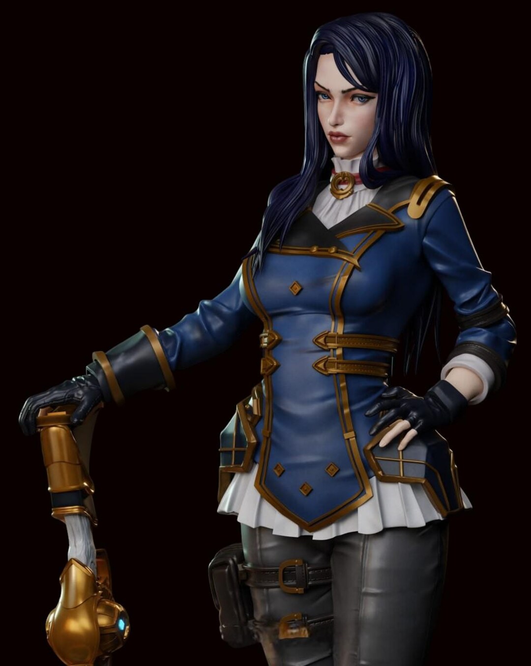 Caytlin|league of Legends|games|sculpture|3d Model - Etsy