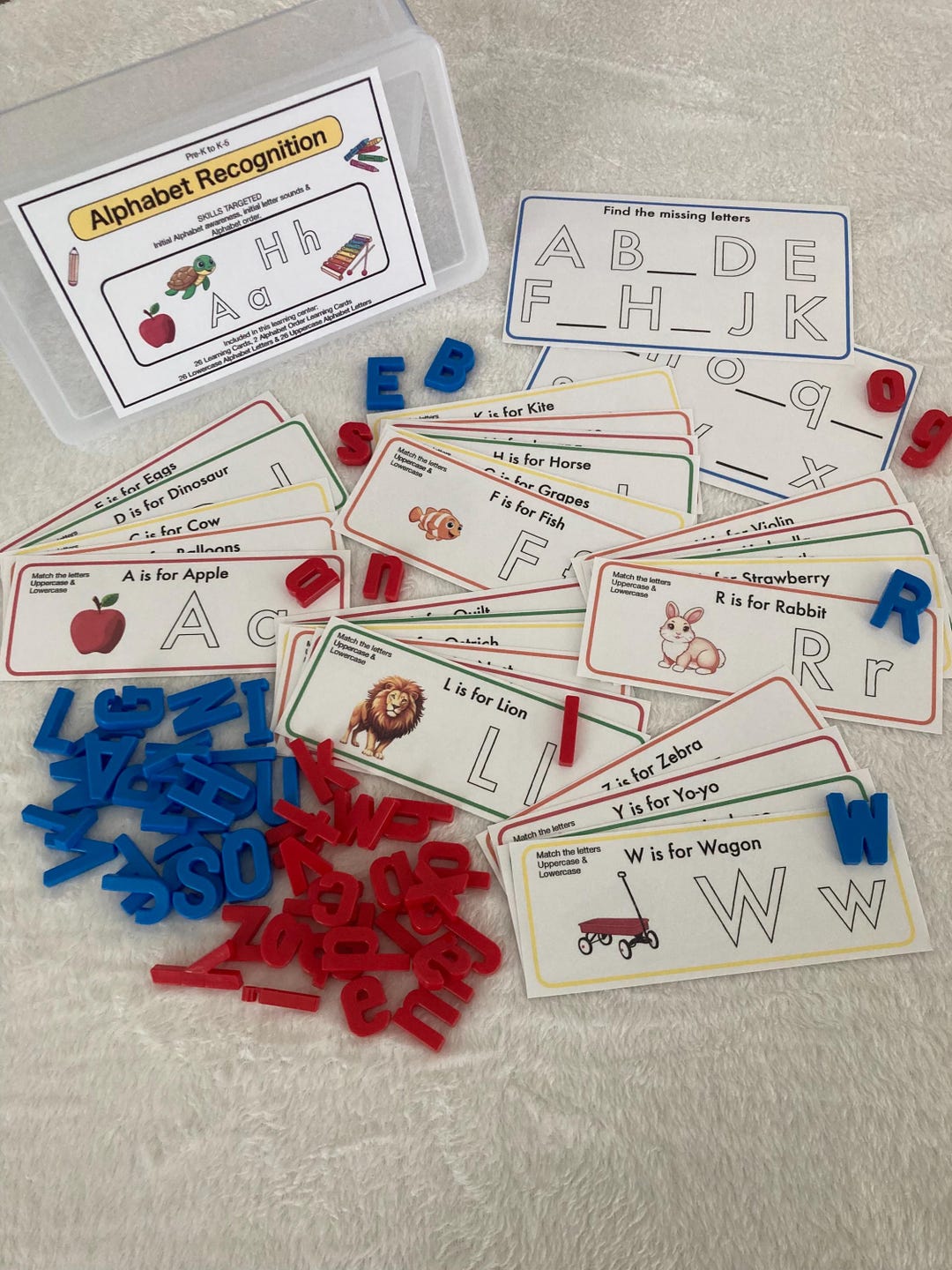 Alphabet Recognition Learning Center - Etsy