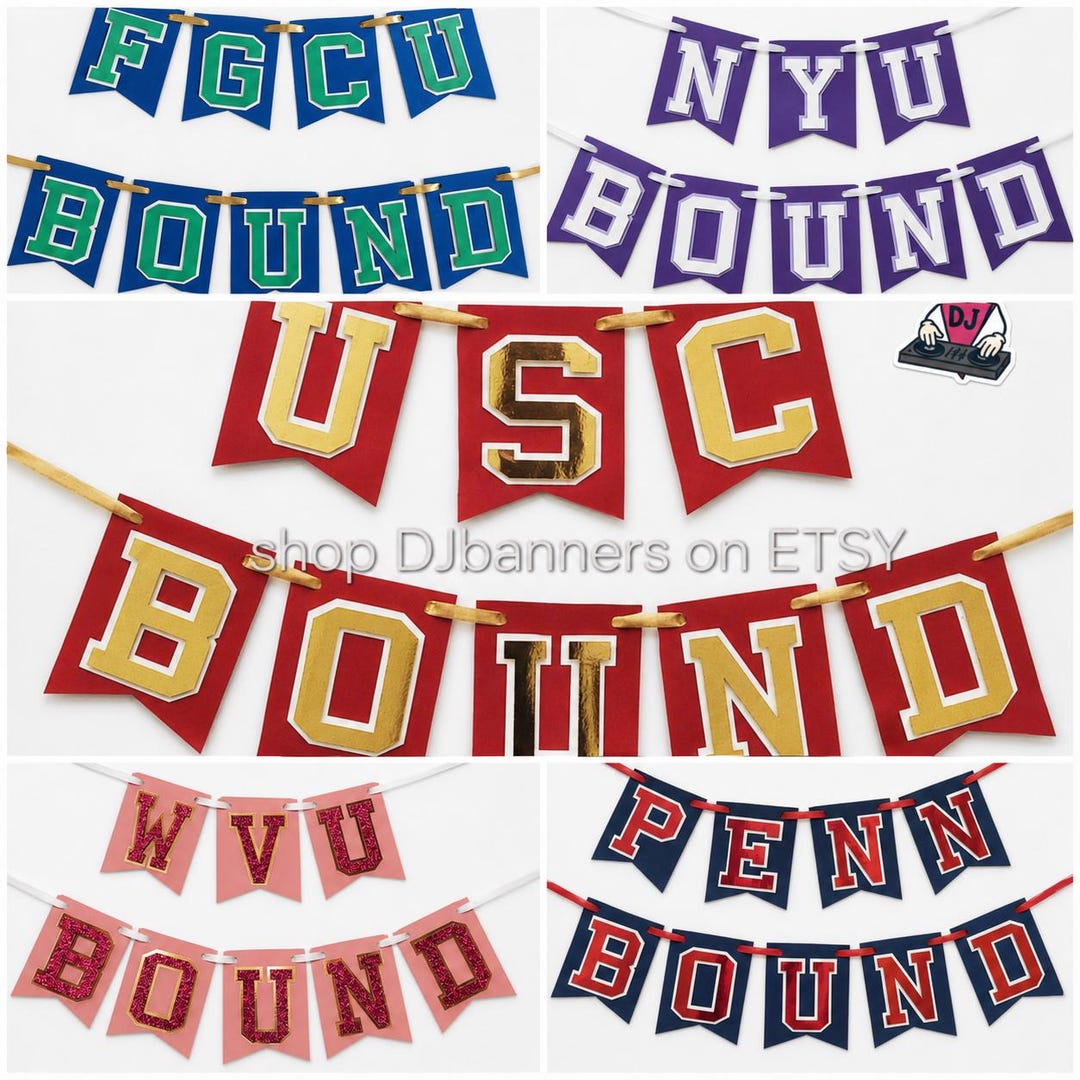 Custom College Bound Banner Personalized: Graduation Party Banner 2026 ...