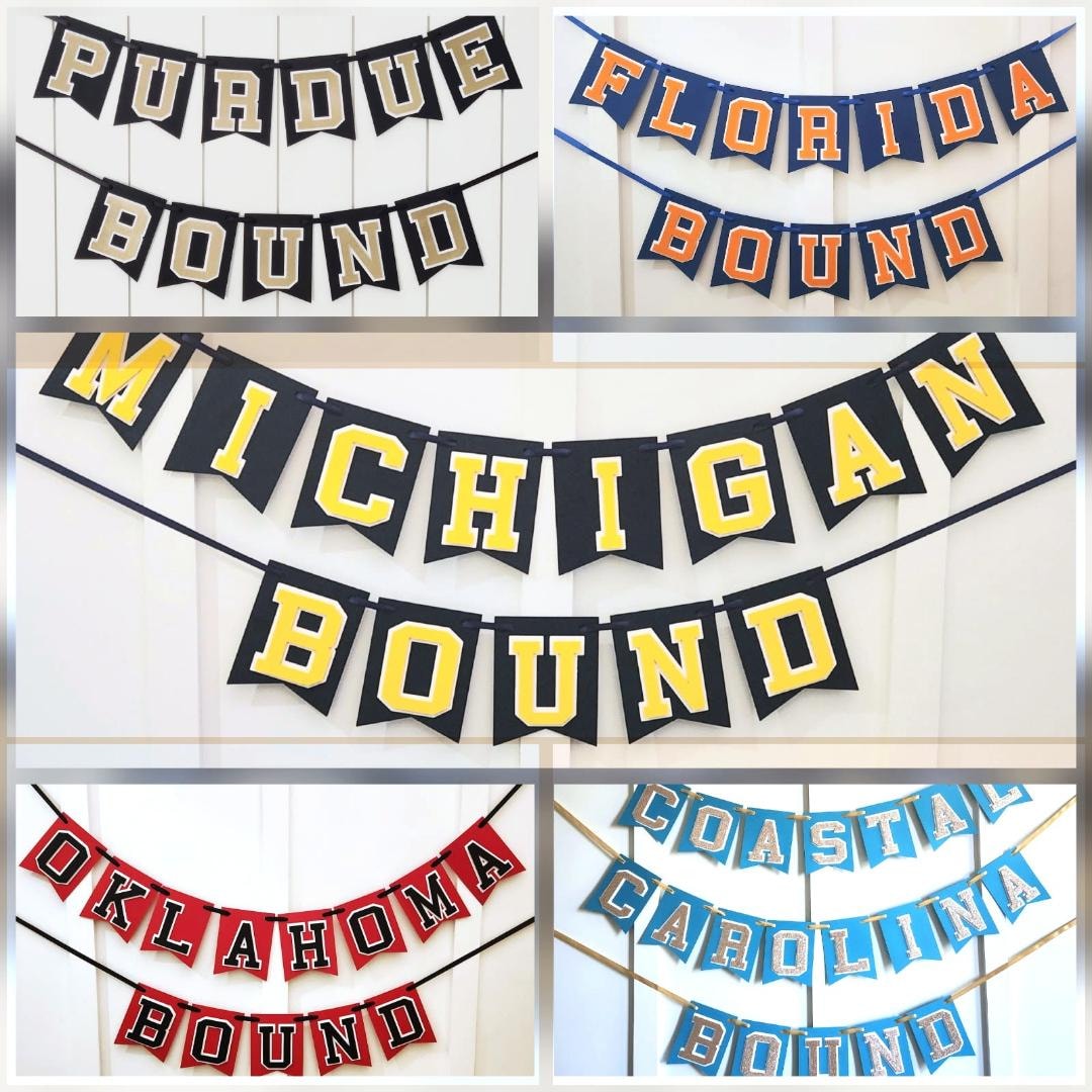 Custom College Bound Banner Personalized: Graduation Party Banner 2026 ...