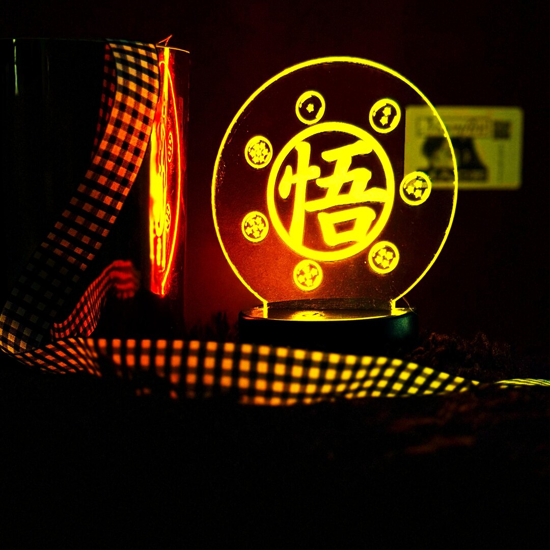 Dragon Ball Z Night Light | Goku Symbol Fan Art LED Acrylic Lamp ...