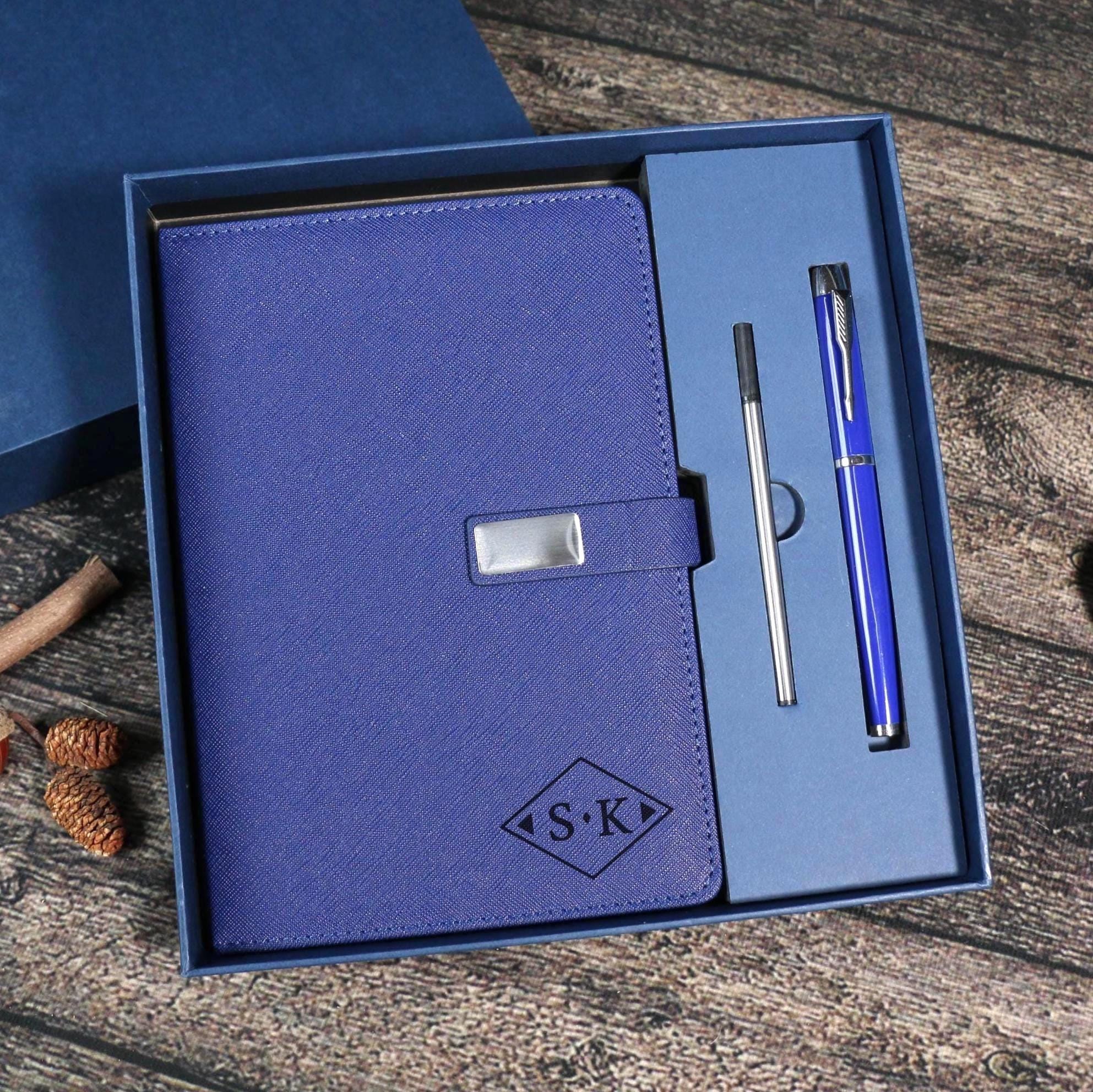 Custom Engraved Notebook With Pen, Leather Notebook Set, End of Year ...