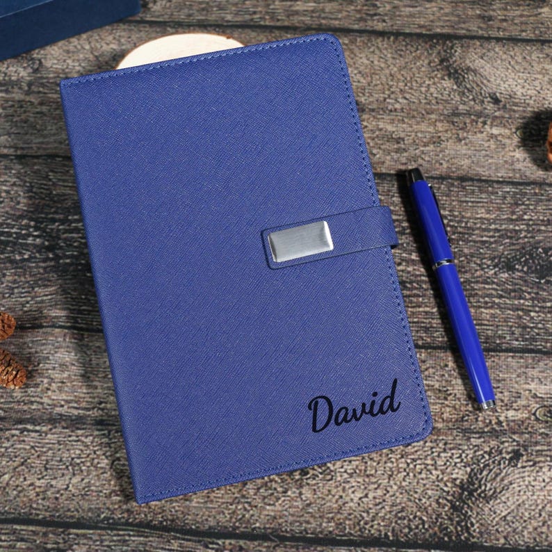 Custom Engraved Notebook With Pen, Leather Notebook Set, End of Year ...