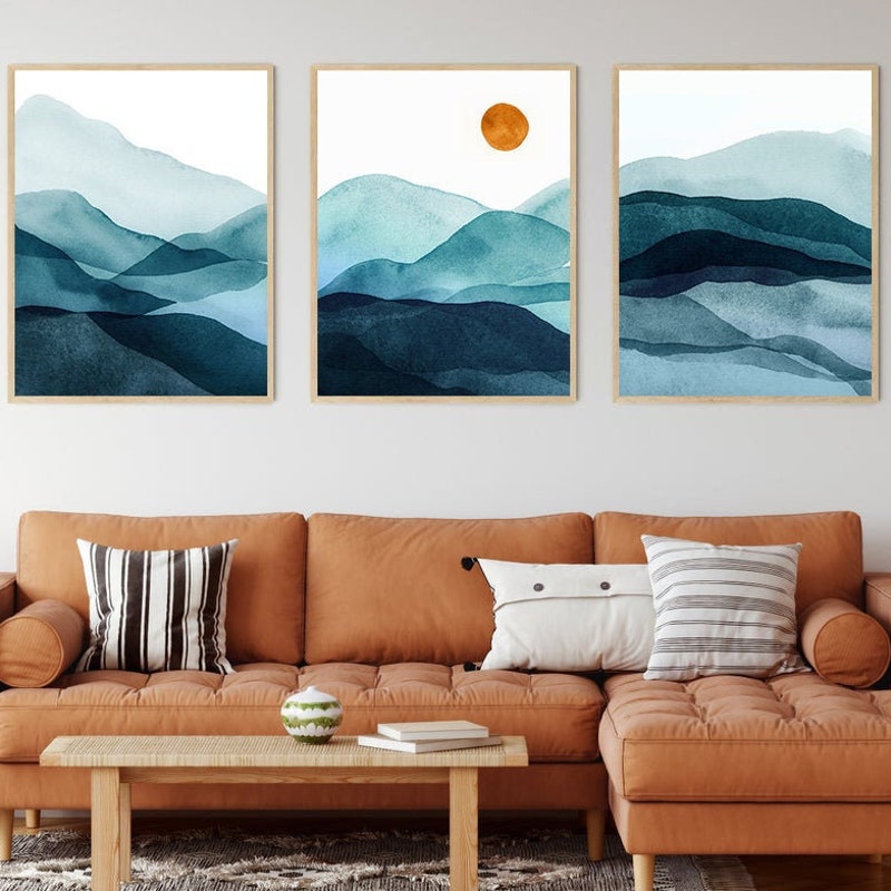 Blue Wall Art - Etsy
