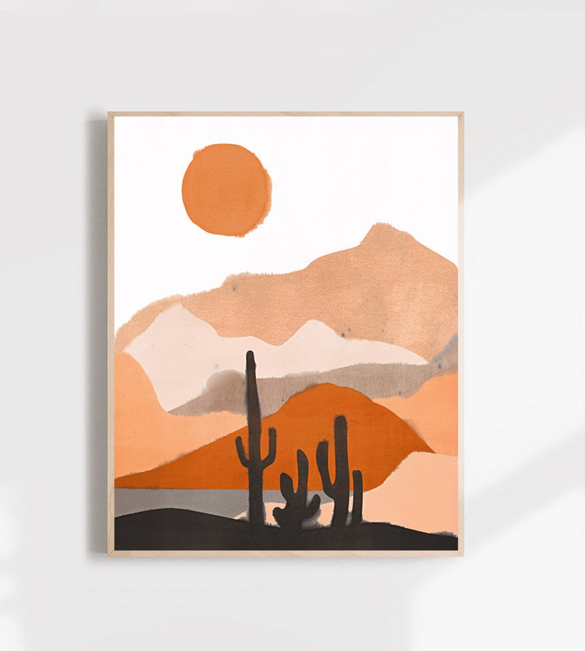 Desert Print Southwestern Decor Desert Art Mountain Print | Etsy