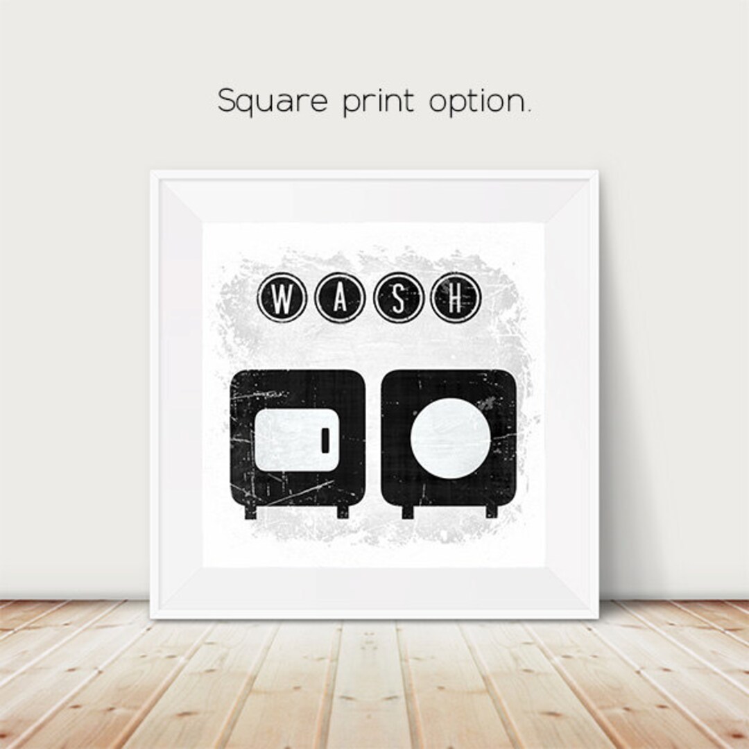 Typography, Laundry Sign, Laundry Art, Laundry Room, Black and White ...