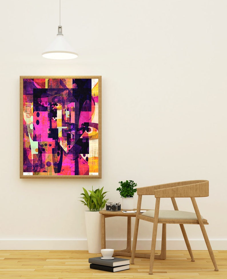 Mod Art Retro Art Mid Century Art Contemporary Art Print - Etsy