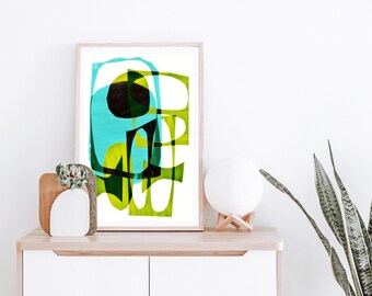Mid Century Mod Painting - Etsy