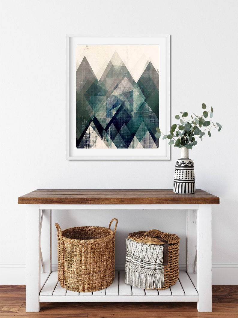 Mountains Print Abstract Print Geometric Wall Art Abstract - Etsy
