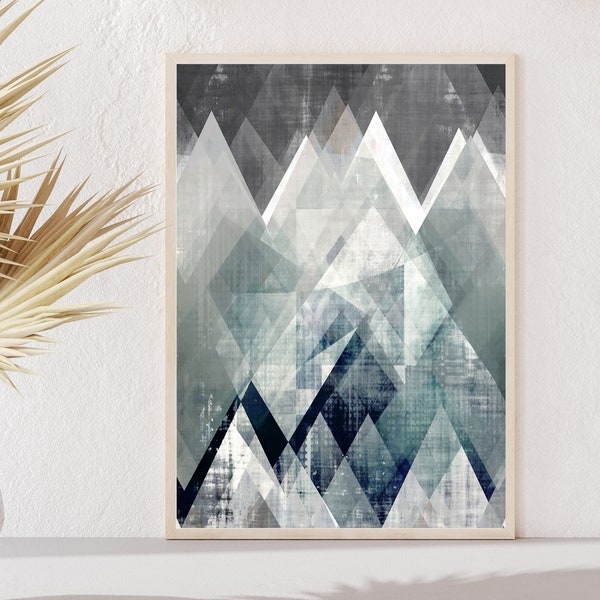 Abstract Mountains - Etsy