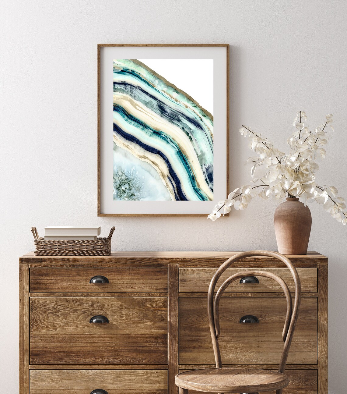 Gemstone Painting Geode Wall Decor Crystal Print Agate Wall - Etsy