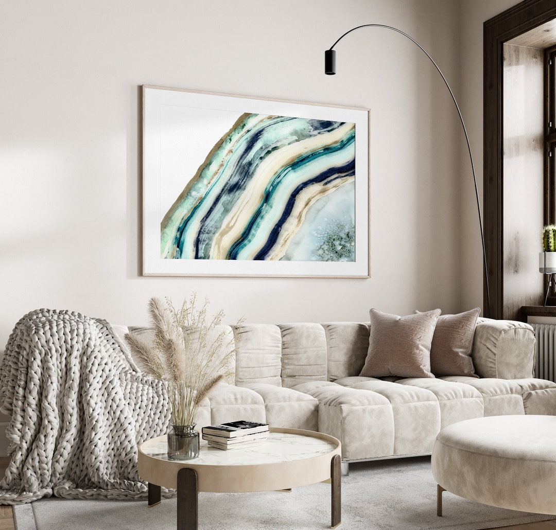 Abstract Agate Watercolor Art Print | Watercolor Art Print | Abstract ...