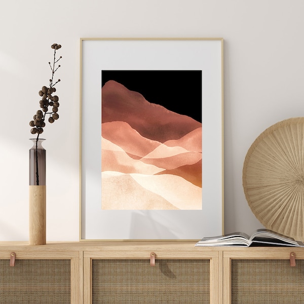Abstract Mountain Art - Etsy