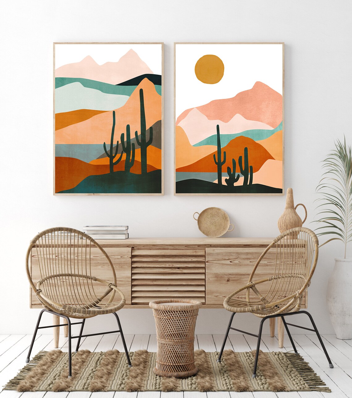 Desert Print Southwestern Decor Desert Art Mountain Print | Etsy