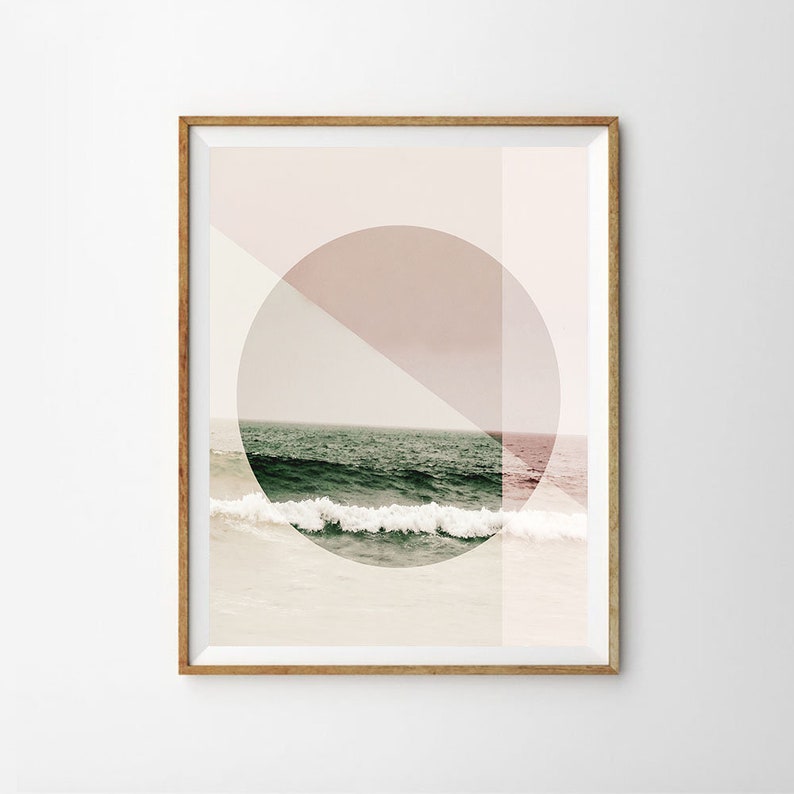 Geometric Ocean Art Geometric Beach Art Graphic Design - Etsy