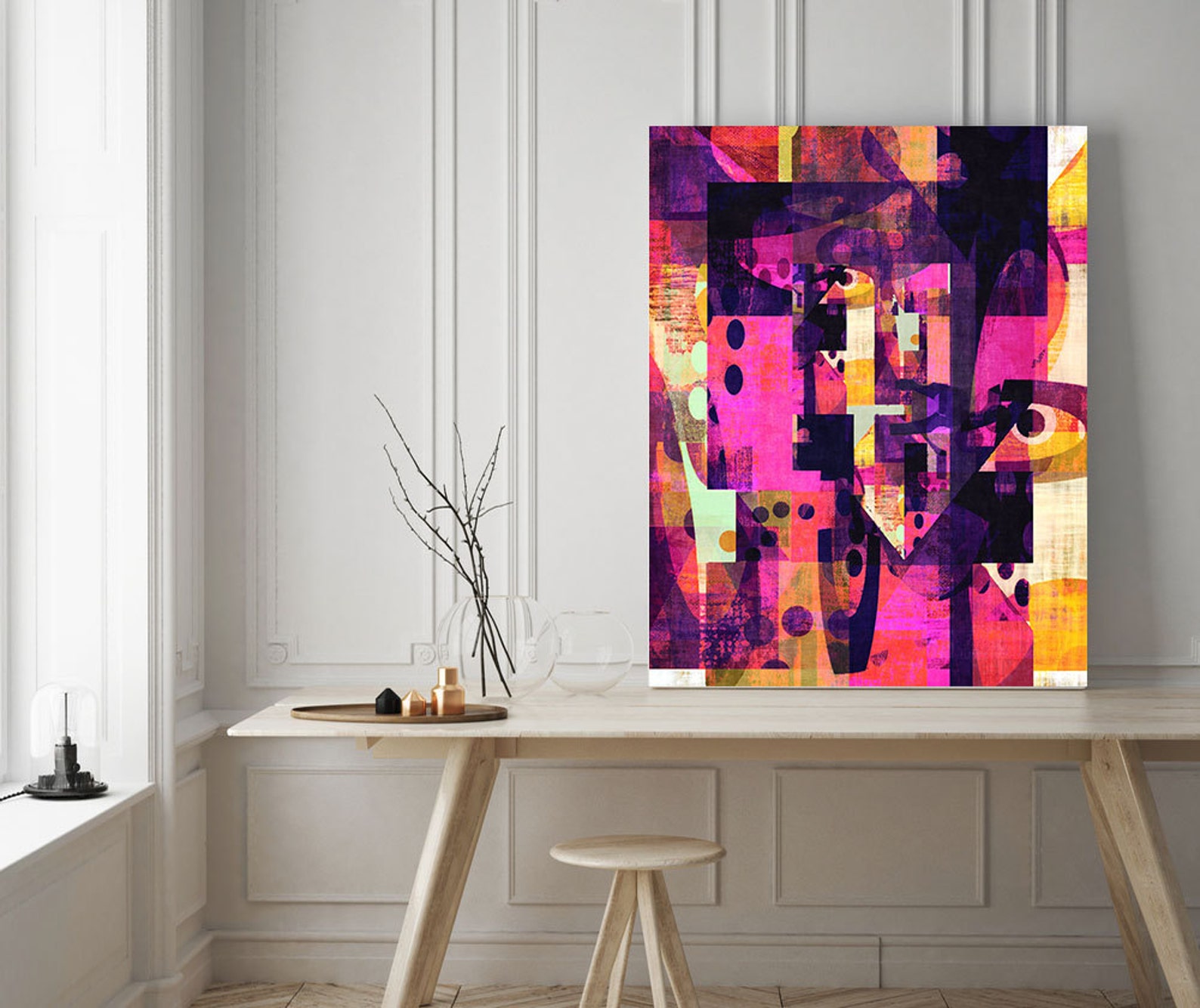 Mod Art Retro Art Mid Century Art Contemporary Art Print - Etsy