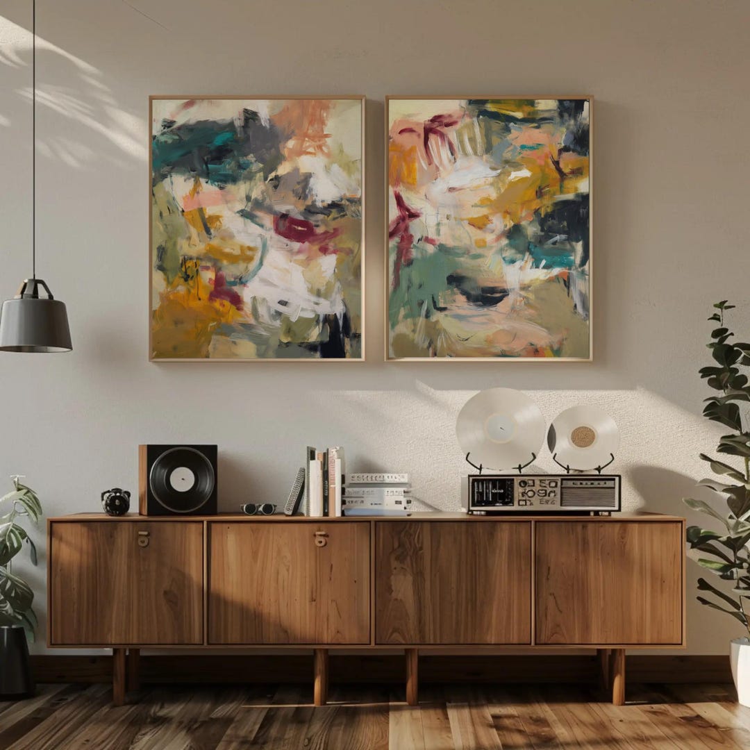 Colorful Abstract Wall Art | Modern Expressionist Painting Print - Etsy