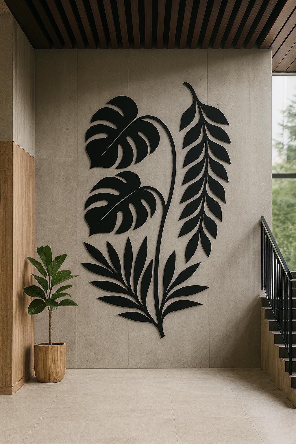 Botanical SVG Metal Wall Art DXF : Laser Cut Plant Design (digital ...
