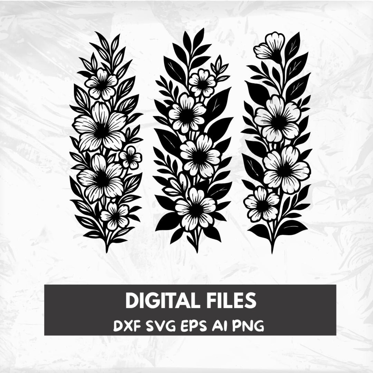 Floral Metal Wall Art SVG DXF Bundle | Laser Cut File | CNC Plasma Cut ...