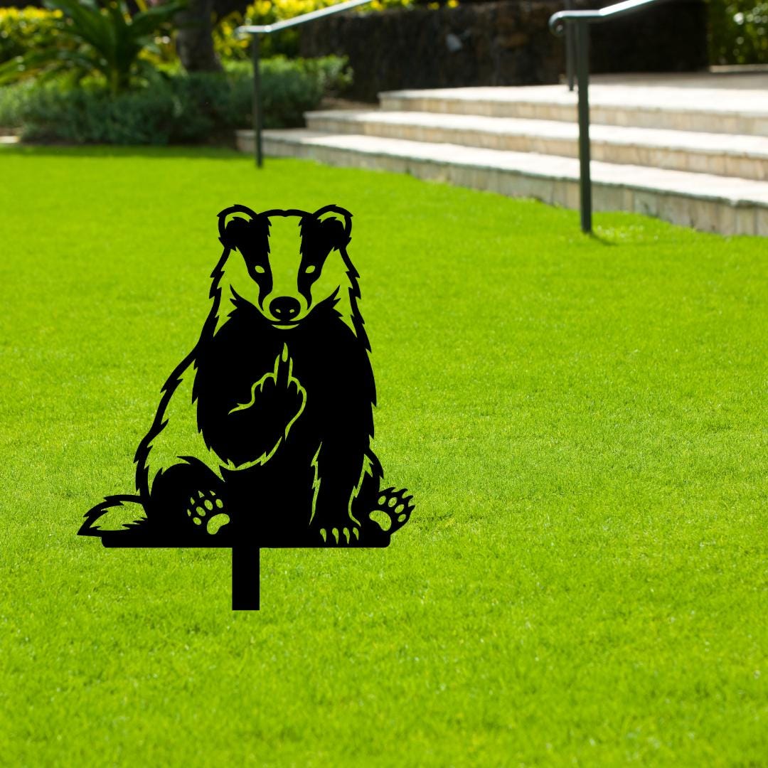 Honey Badger Middle Finger Yard Sign – CNC Plasma Cut File (svg, Dxf ...