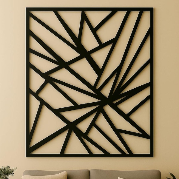 Geometric Metal Wall Art - Etsy