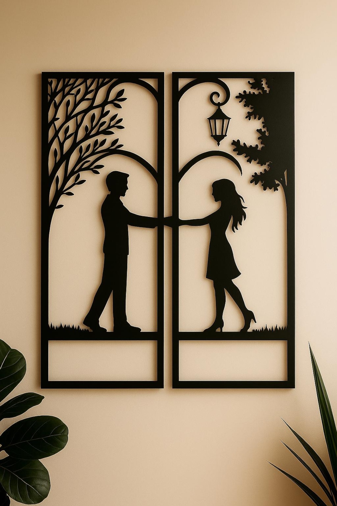 Lovers Kissing Tree SVG | Romantic Couple Laser Cut File | CNC Plasma ...