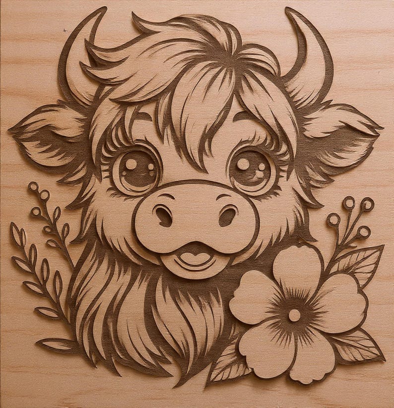 Highland Cow SVG Bundle, Laser Cut Files (digital Download - Etsy