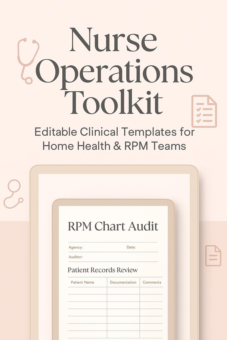 Nurse Operations Toolkit for RPM, Home Health & Telehealth Nurses - Etsy