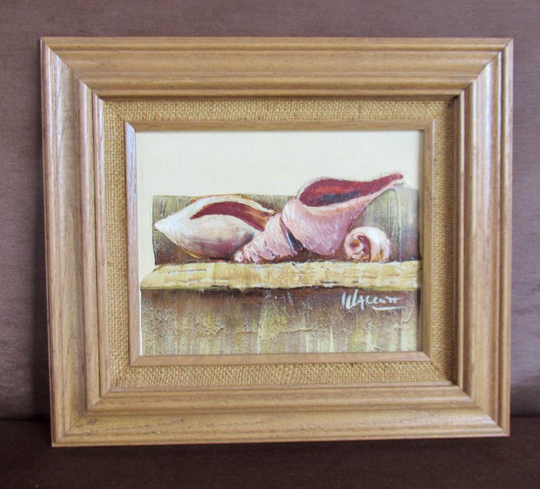 Frank Walcutt - Mid Century Listed Artist - Seashells - Oil on Canvas ...