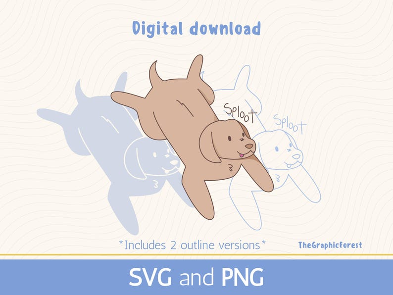 Dog Sploot Svg Puppy Laying Down Funny Png Pet Jokes Doggy Clipart - Etsy
