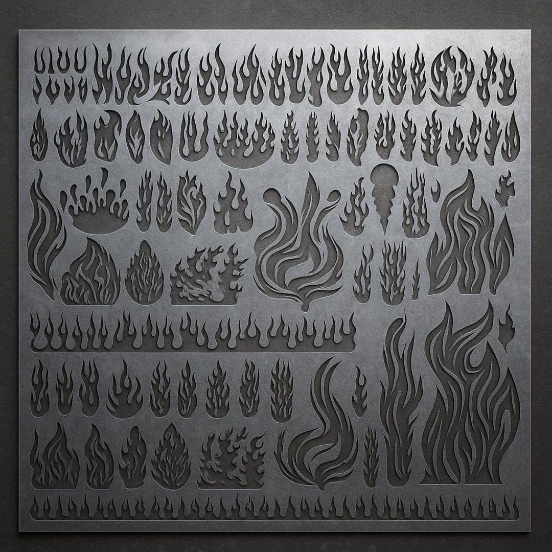 Flame DXF Bundle – 75+ Fire Cut Files for CNC Plasma, Laser, Vinyl ...
