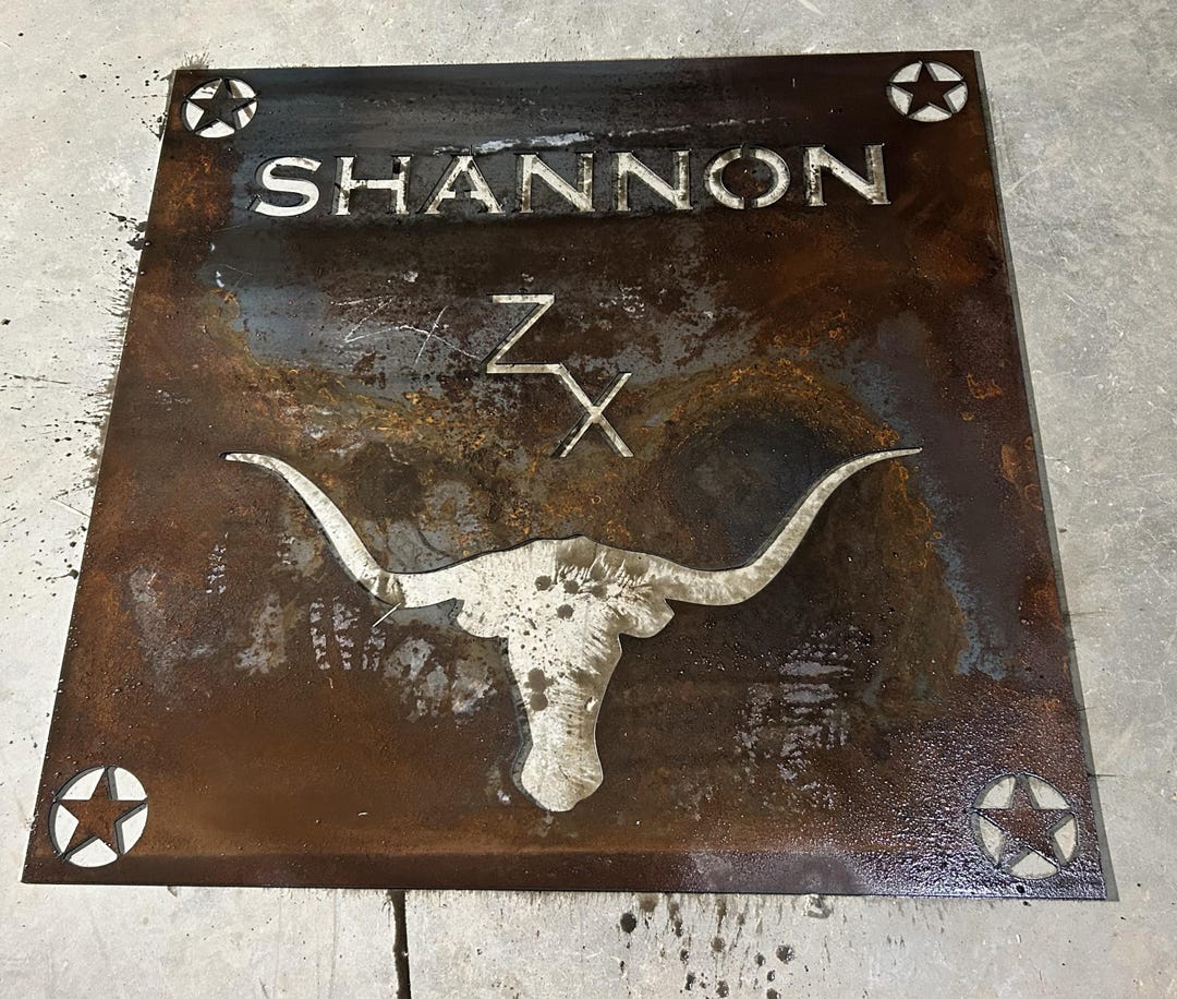 Custom Metal Ranch Sign, Personalized Plasma Cut Steel Decor - Etsy