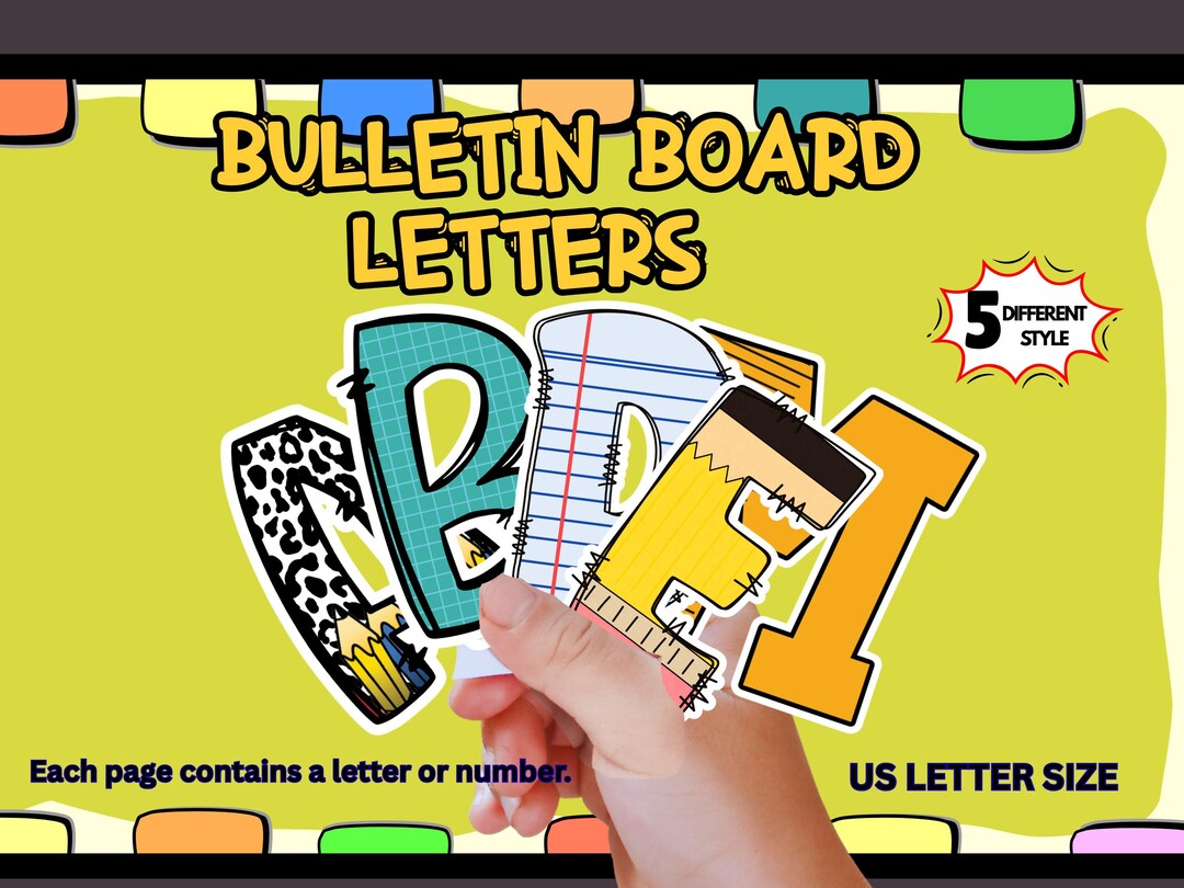 Printable Bulletin Board Letters, Classroom Decor (digital Download) - Etsy