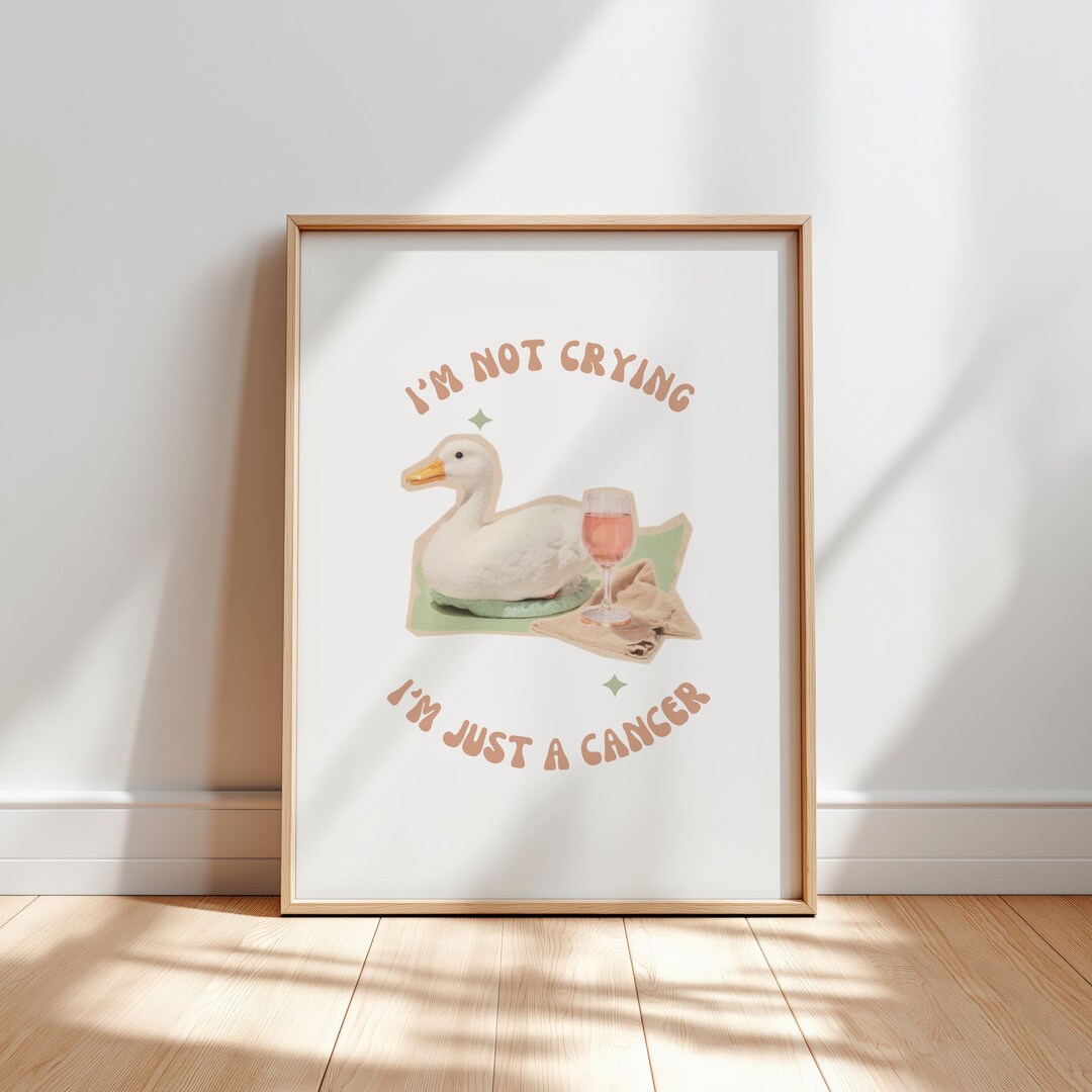 Funny Cancer Zodiac Poster | Humorous Astrology Art (instant Download ...
