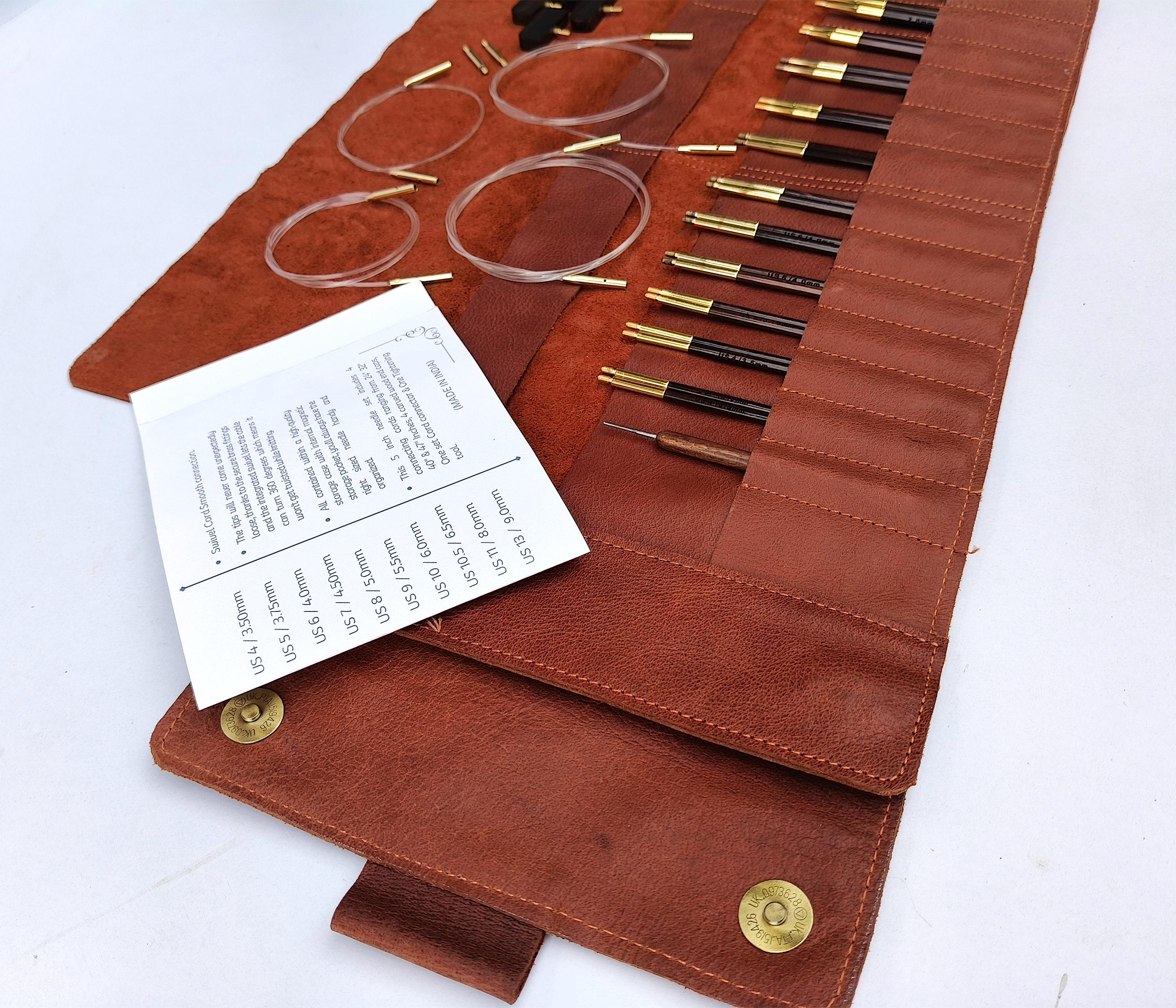 Wool and Wood Rosewood Interchangeable Knitting Needles Set Short ...