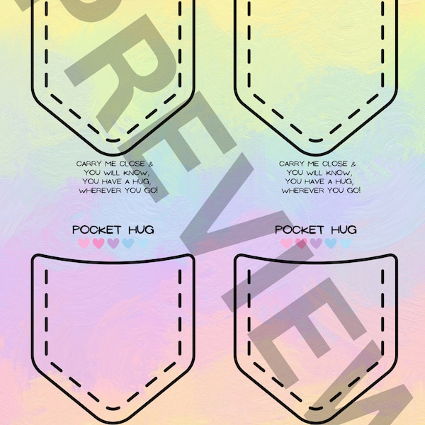 Pocket Hug Template - Etsy UK