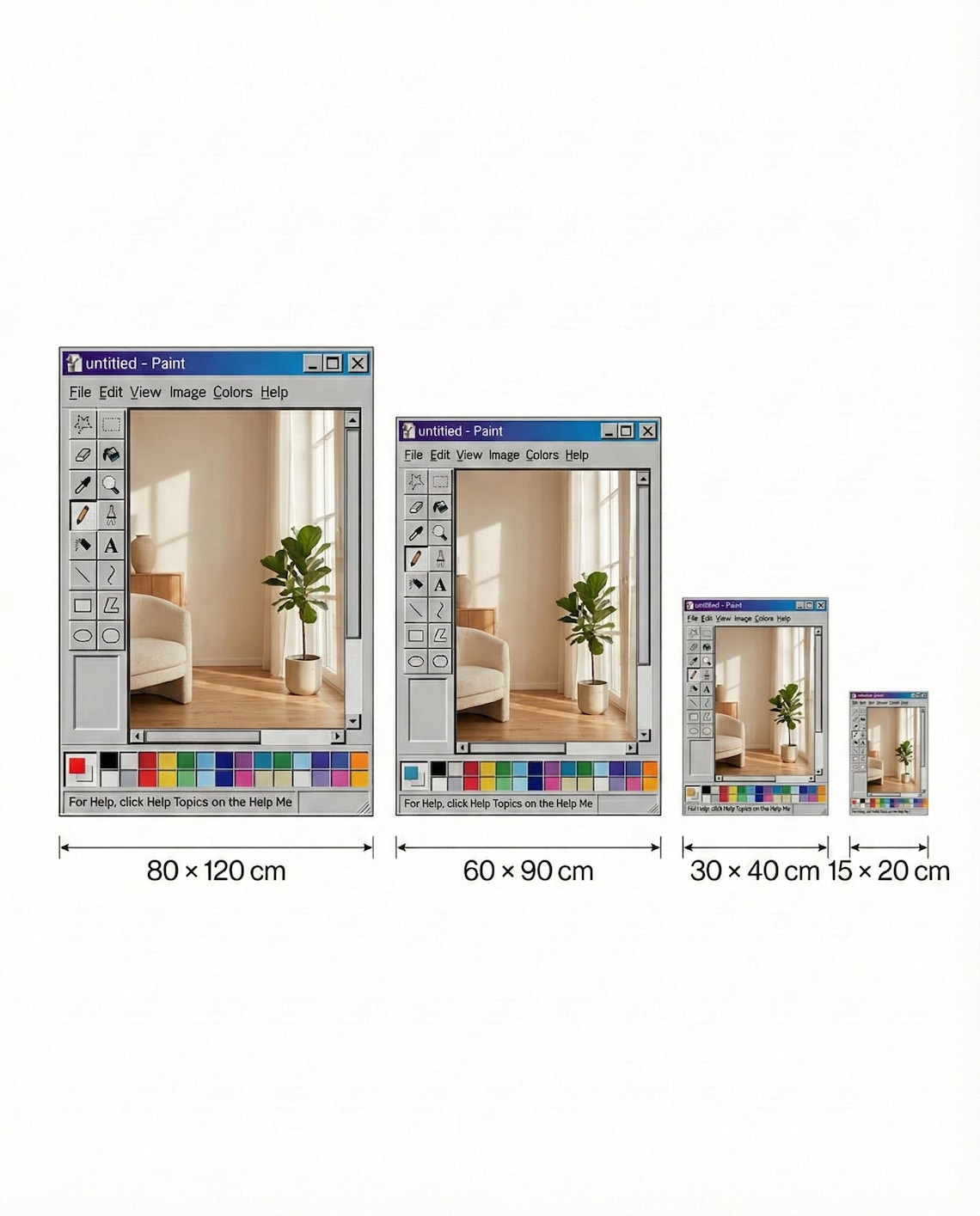 MS Paint Style Retro Mirror Wall Art, Windows XP Inspired Pixel Frame ...