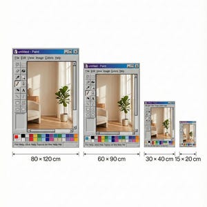 MS Paint Style Retro Mirror Wall Art, Windows XP Inspired Pixel Frame ...
