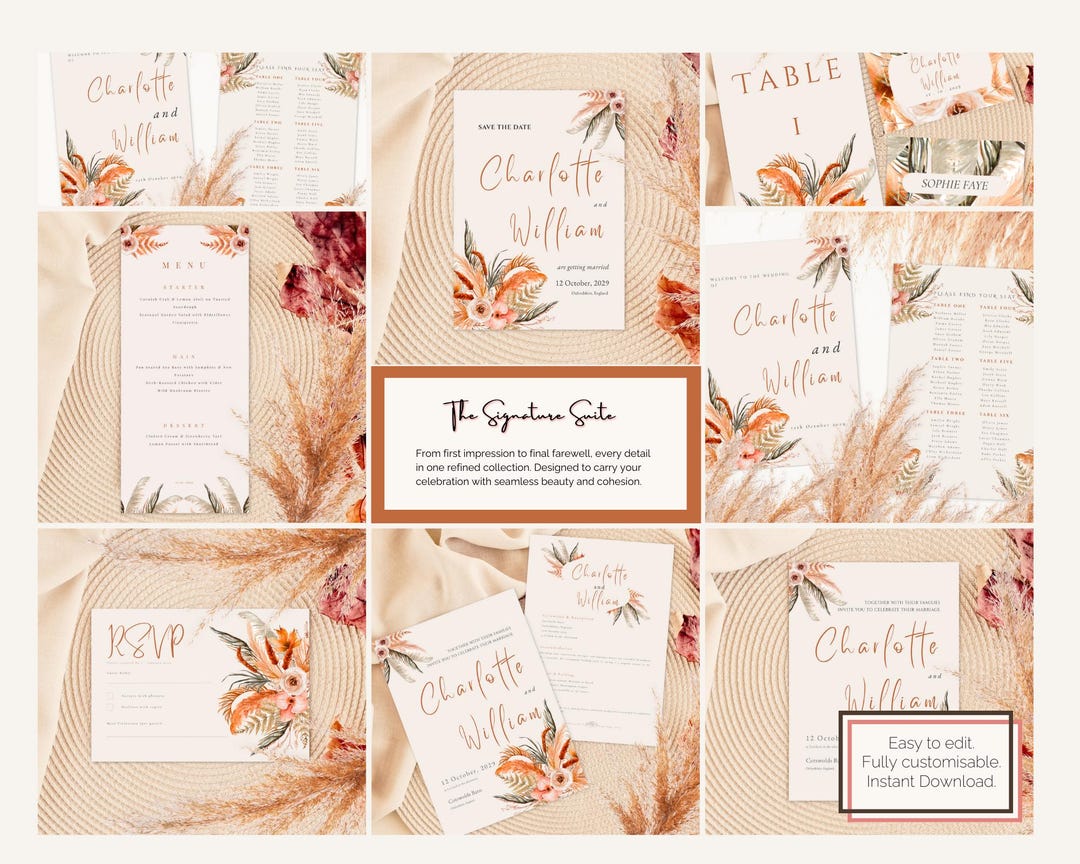 Editableweddinginvitation,savethedate,details,rsvp,table No,name Card ...
