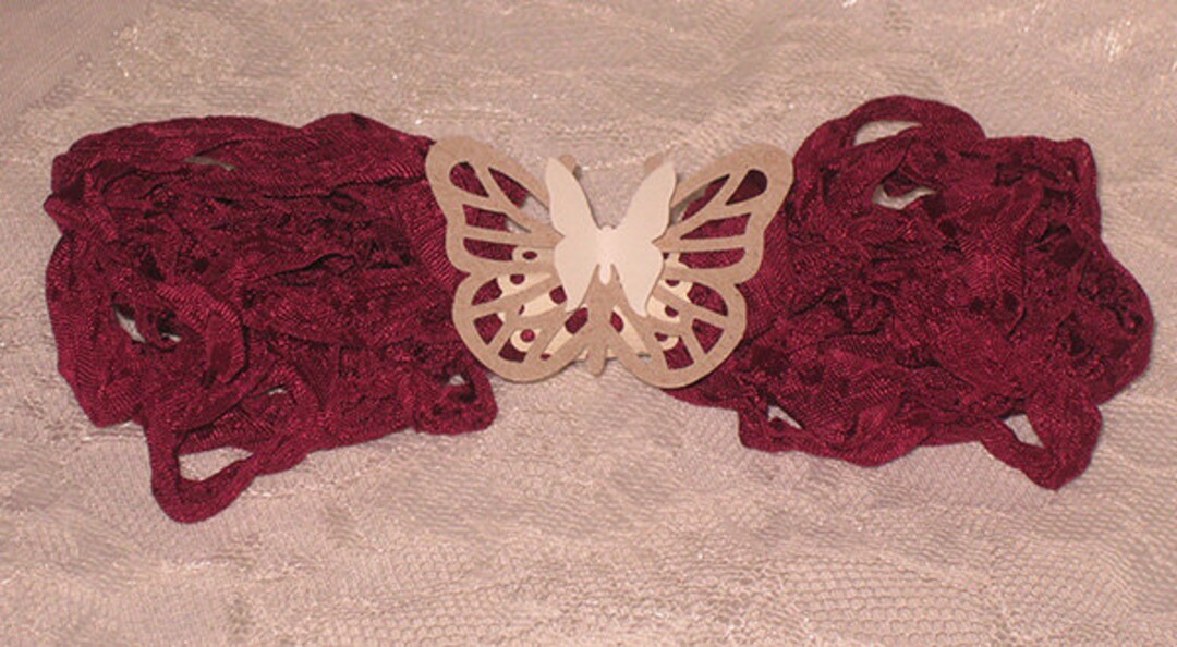 Scrunched Seam Binding Ribbon, Seam Binding Crinkle Ribbon~deep Red~5 ...