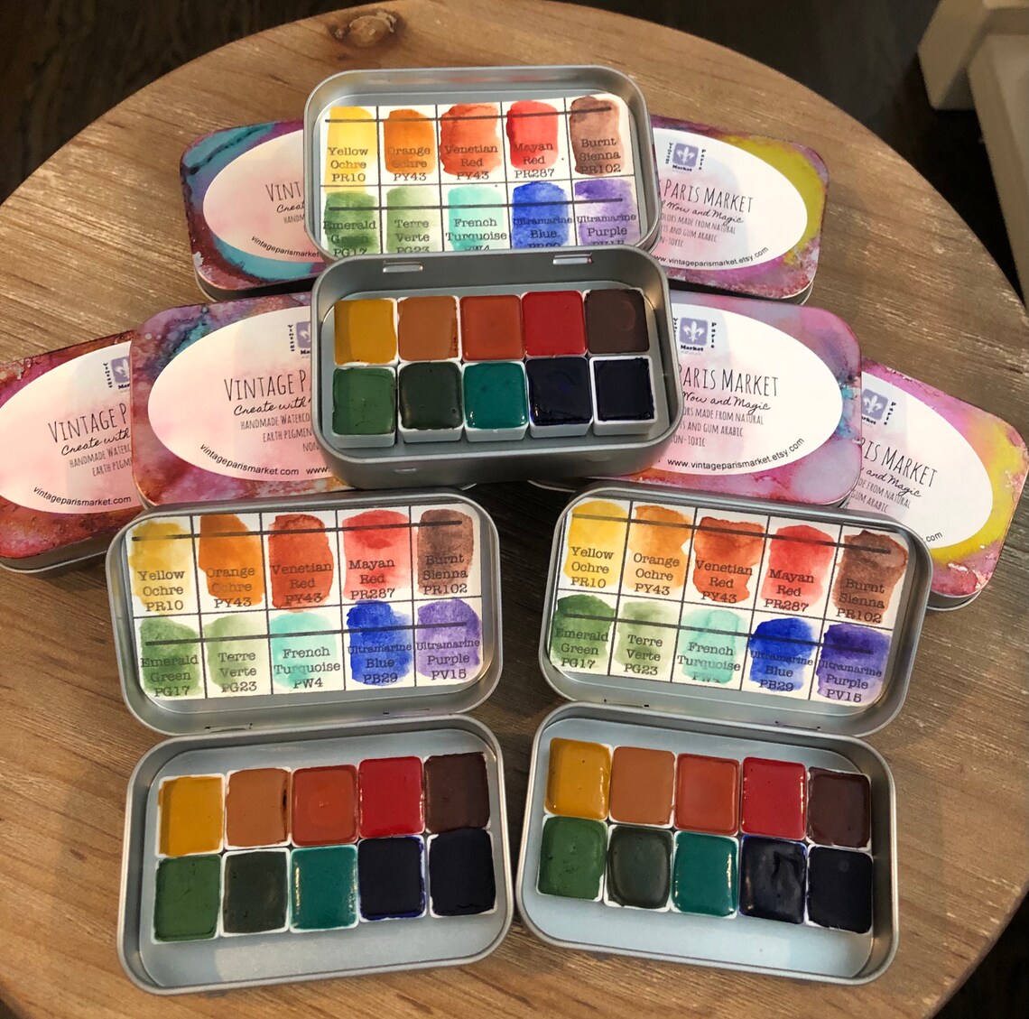 Handmade Watercolor Natural Earth Pigment Watercolors Fine | Etsy