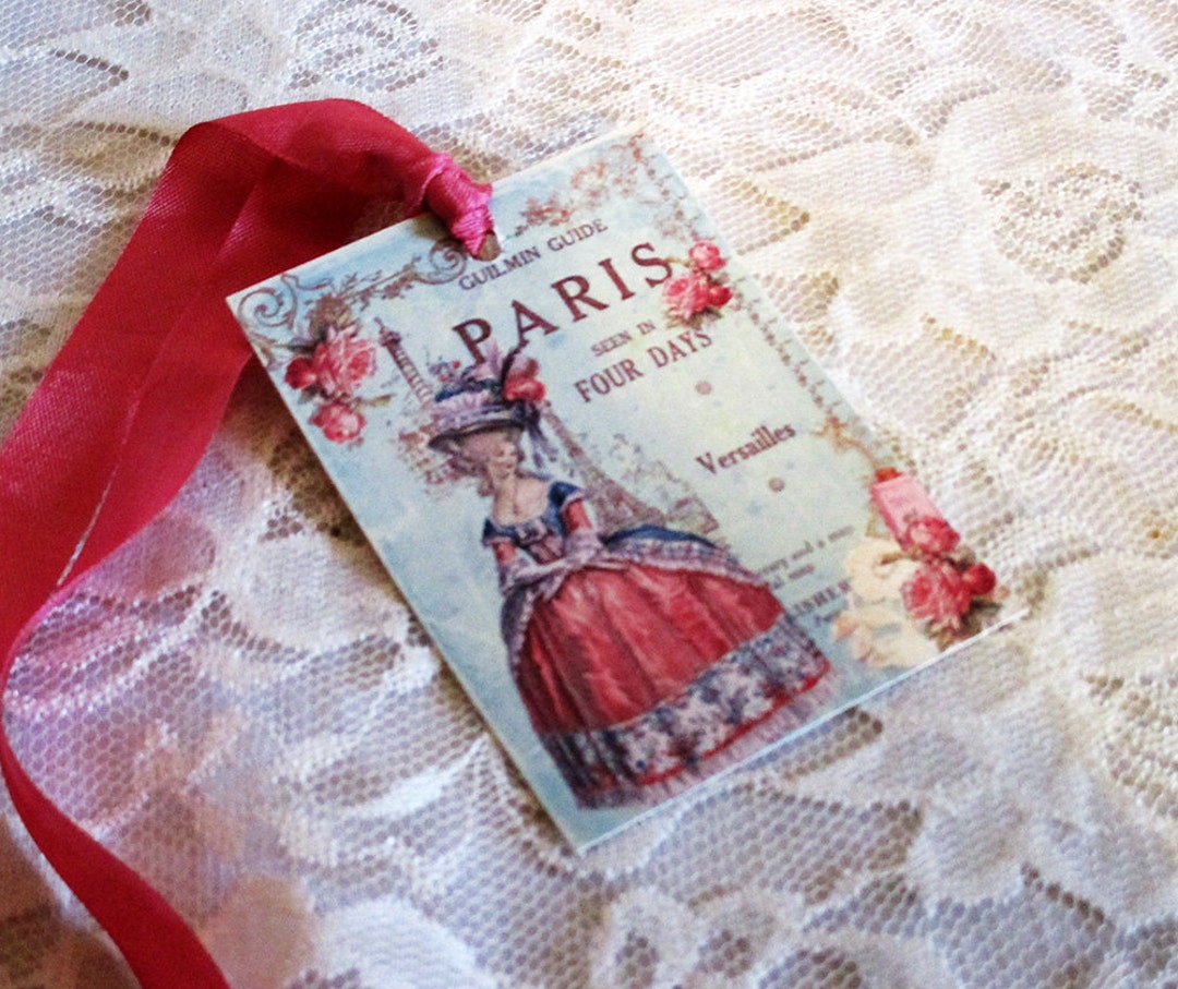French Gift Tags, Antoinette Gift Tag, French Gift Tag, Mixed Media Art ...