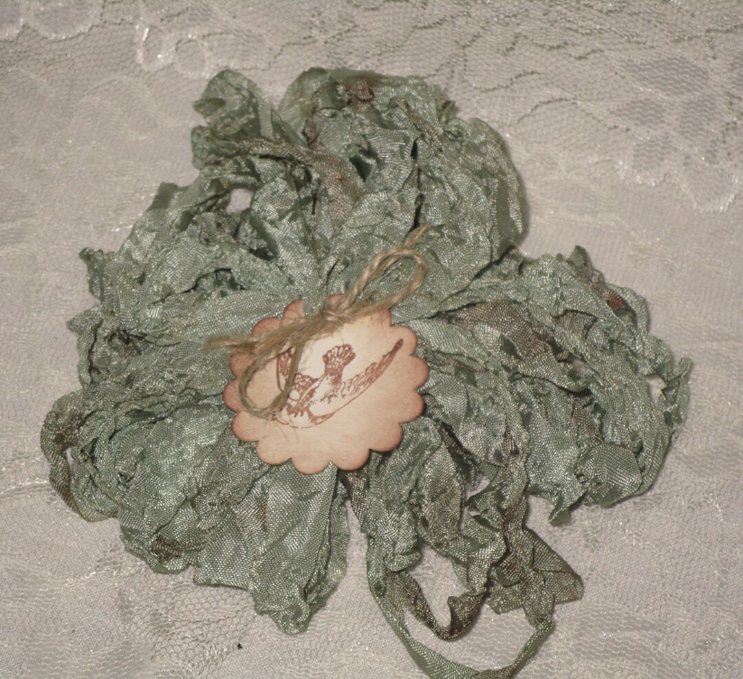 Scrunched Seam Binding Ribbon, 10 Yards Tea Stained Seam Binding ...