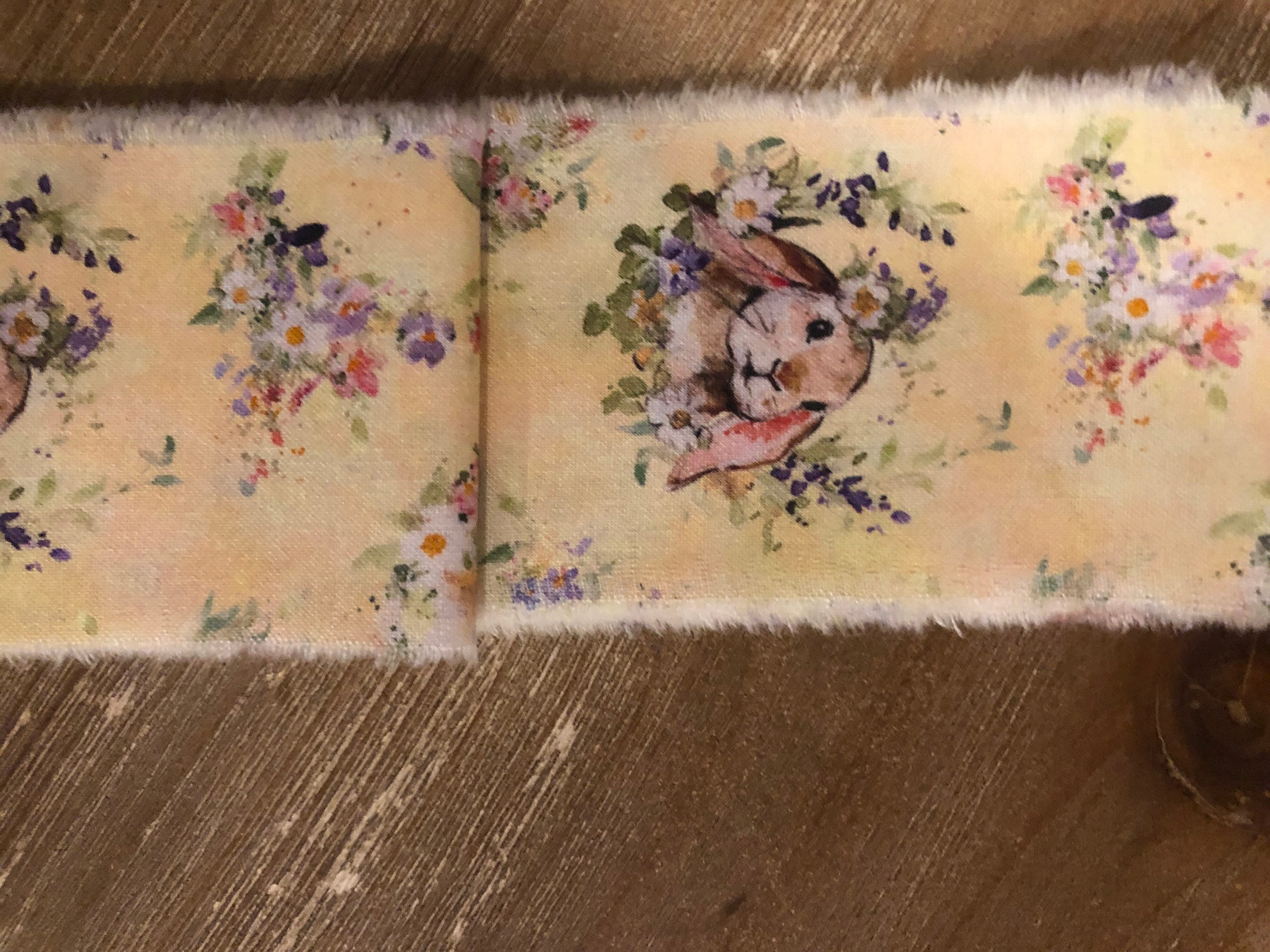 Easter Floral Bunny Trim French Trim Vintage Bunny Ribbon - Etsy