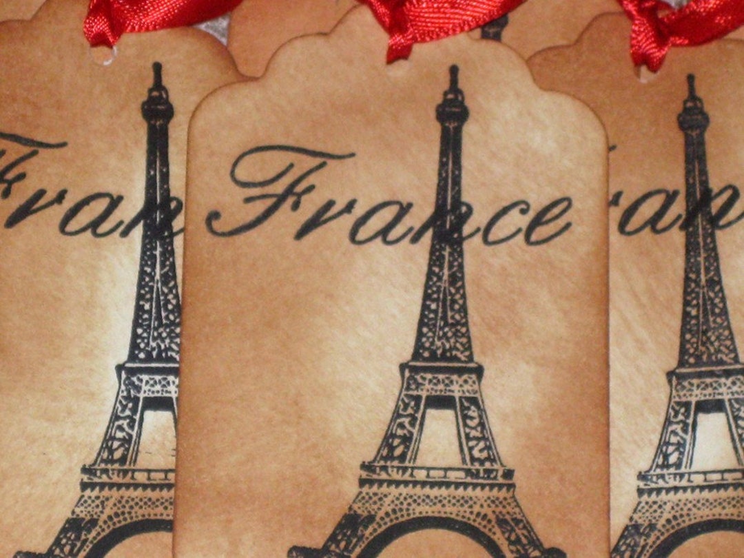 France Gift Tags Eiffel Tower Gift Tags Paris Gifttags - Etsy