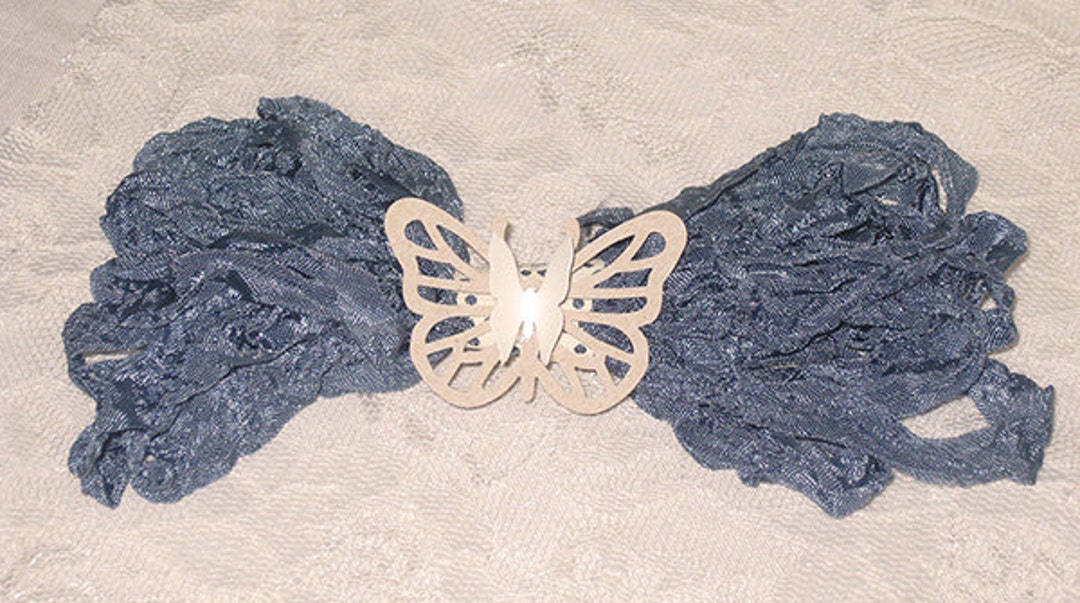 Scrunched Seam Binding Ribbon, Seam Binding Crinkle Ribbon~vintage Blue ...