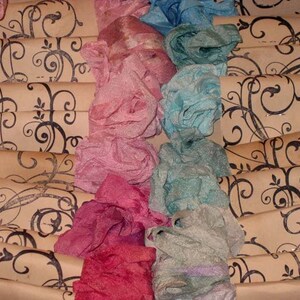 Scrunched Seam Binding Ribbon, Seam Binding Hand Dyed - Distress ...