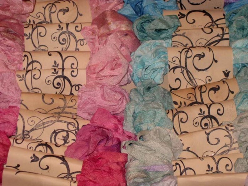 Scrunched Seam Binding Ribbon Seam Binding Hand Dyed - Etsy