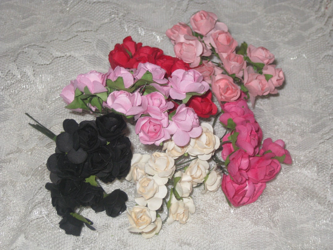 60 Paper Flowers Vintage Style Millinery Mulberry Paper - Etsy